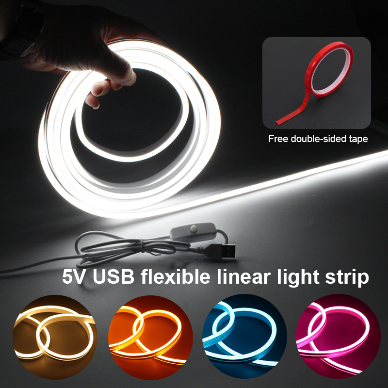5V USB button control LED light strip LED backlight USB conversion ...