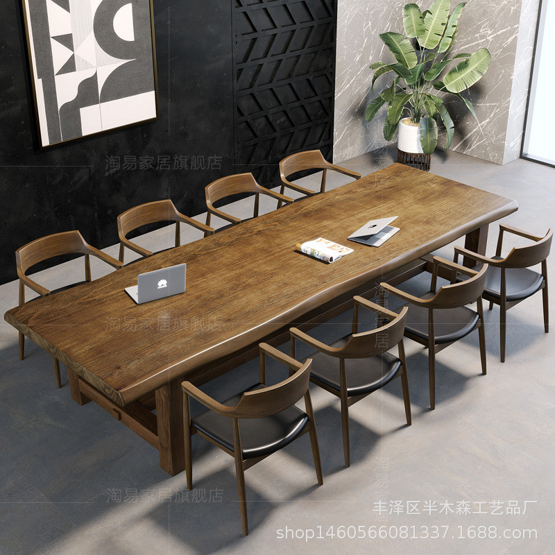 Large Board Log Retro Conference Office Long Table Board Reading Table ...