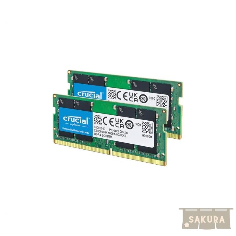 Crucial 32GB DDR4 3200MT/s SODIMM 260pin Memory Upgrade Kit for Laptop ...