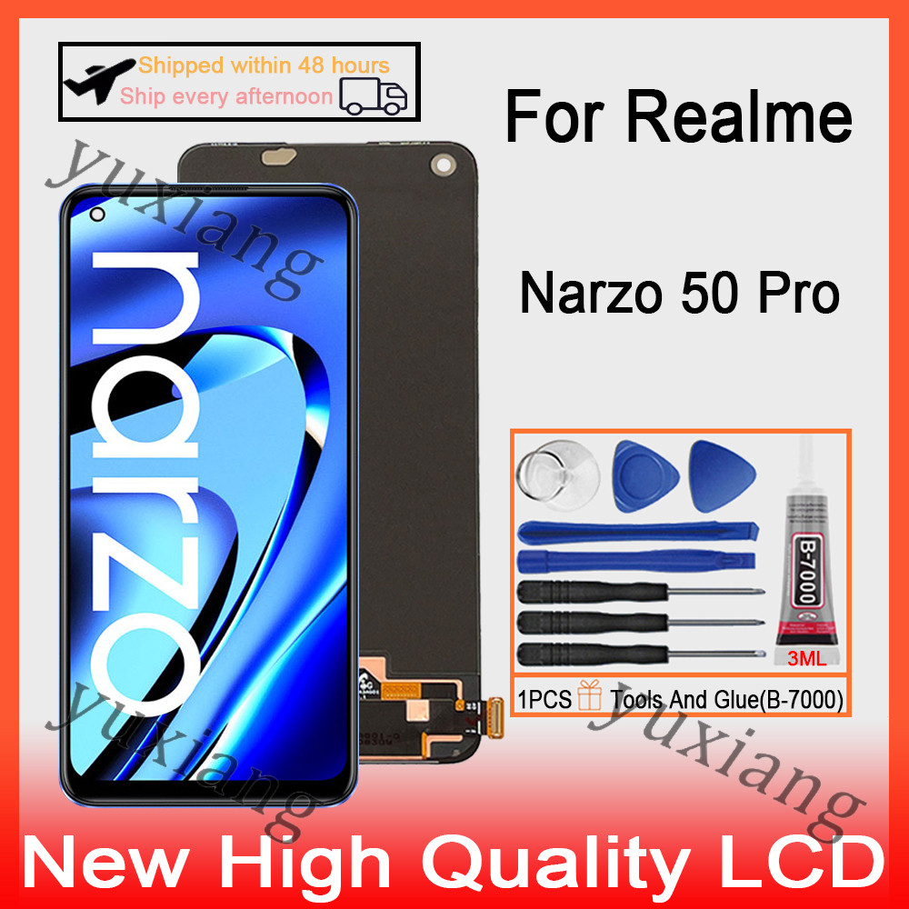 AMOLED For Realme Narzo 50 Pro 5G LCD Display Touch Screen Replacement ...