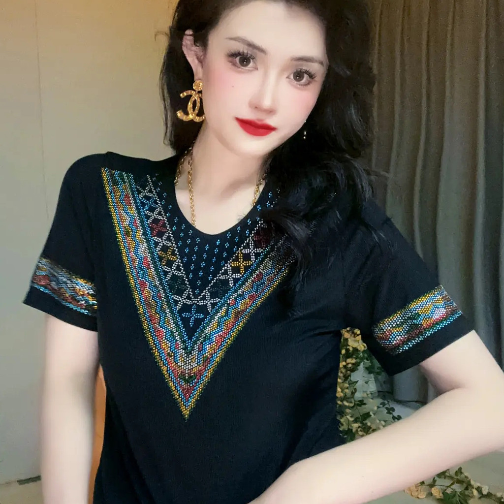Filipiniana Top Eyelet Embroidery Blouses Plus Size Short-sleeved Shirt ...