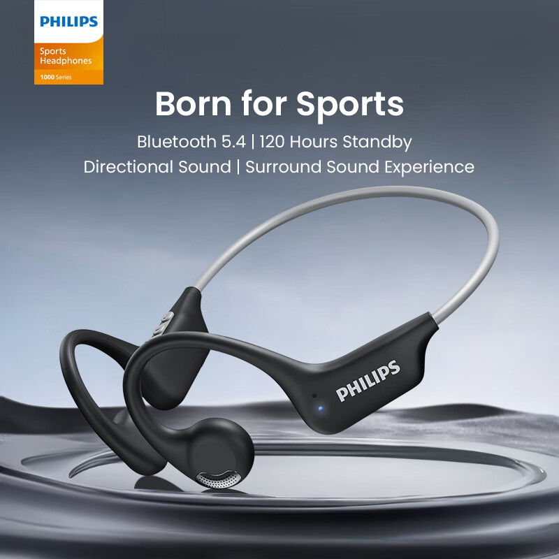 Philips bone conduction Headphones for Sports earphone gaming Wireless ...