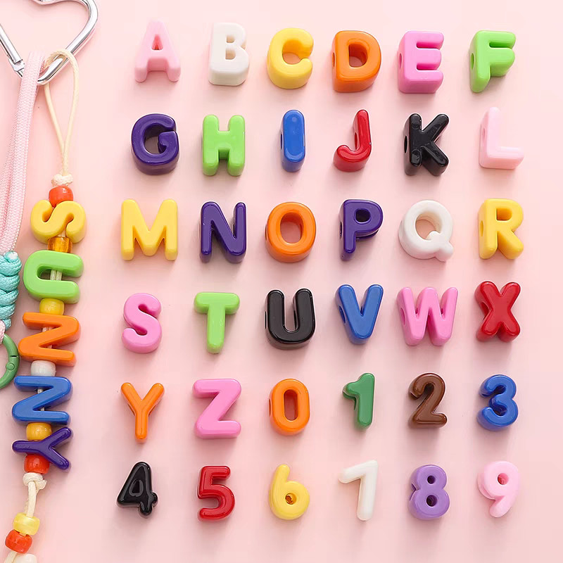 DIY Name Letters Keychain Handmade Custom Name Key Rings for Family ...
