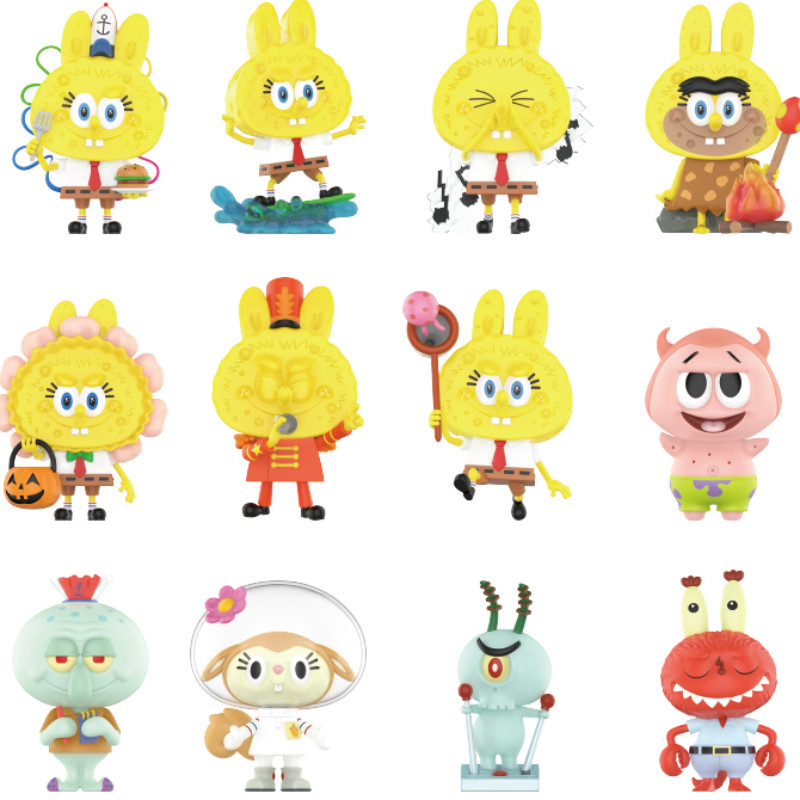 POPMART POPMART LABUBU SpongeBob SquarePants Series Mystery Box Toy ...