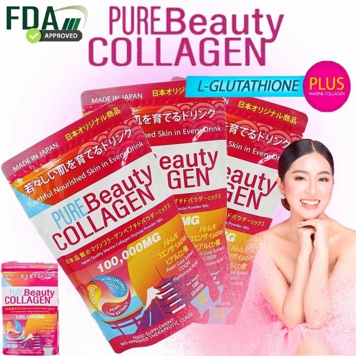 【BUY 3 free 1=4】PURE BEAUTY COLLAGEN POWDER MIX PBC Powder Japan ...