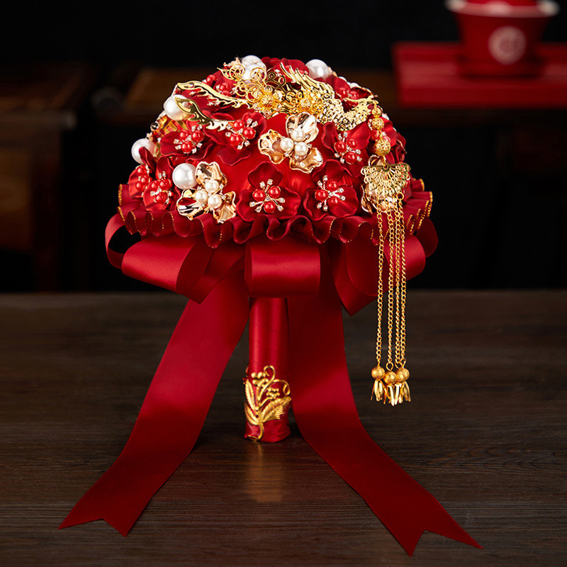Handheld Bouquet for Groom to Receive Bride, National Trend Style Bride ...