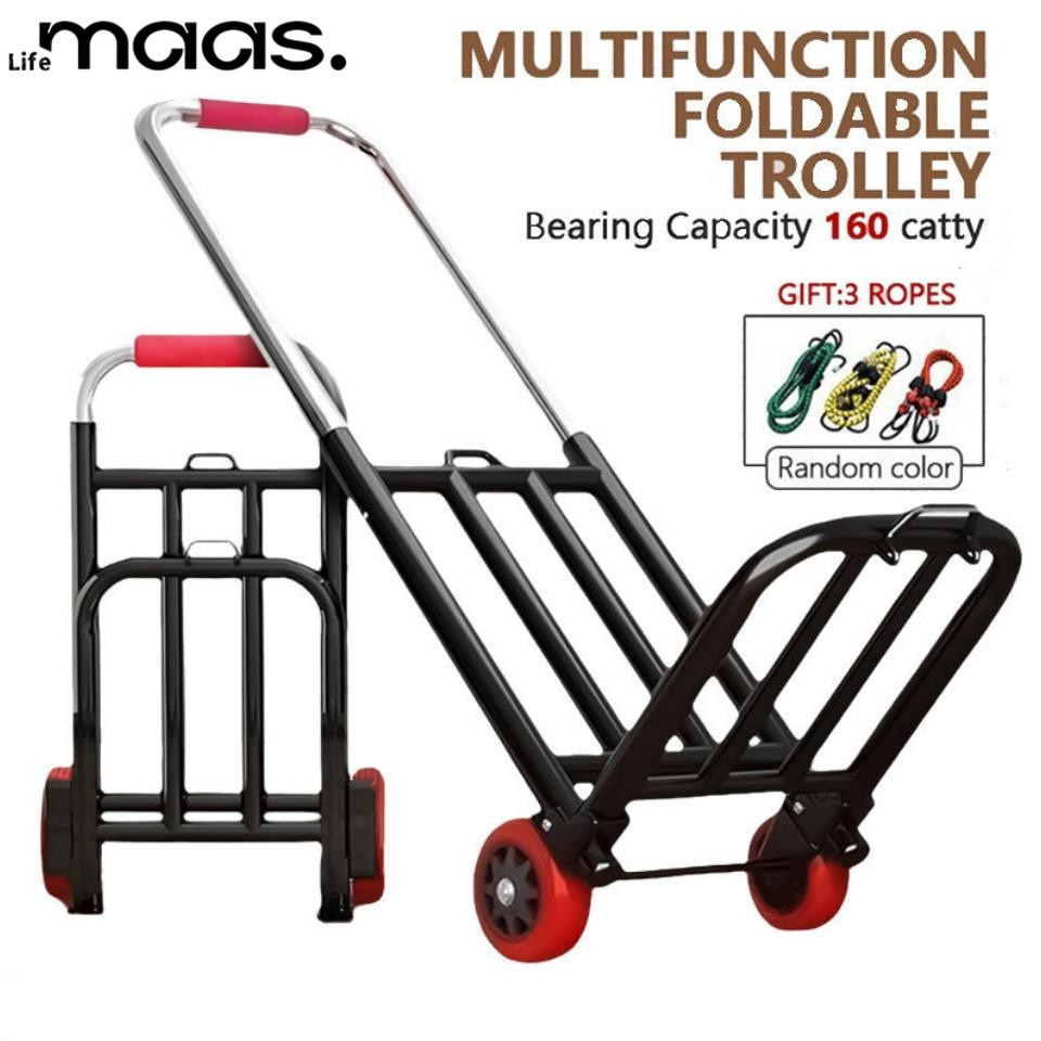 [Free 3 Ropes] Trolley Cart Multifunction Foldable Shopping Cart ...
