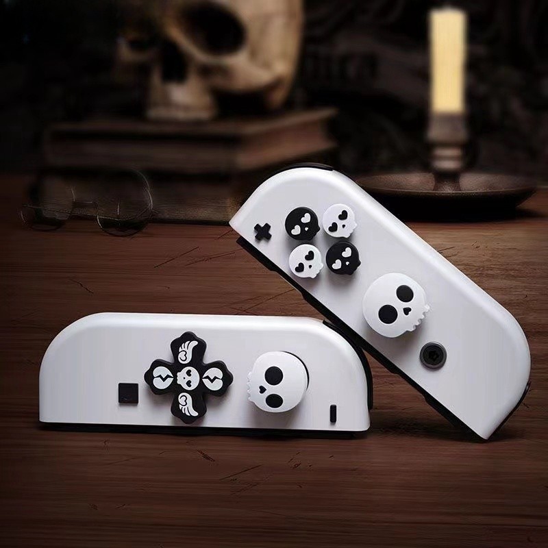 Nintendo Switch Silicone Joystick Cap Skull Thumb Cap Suitable for OLED ...