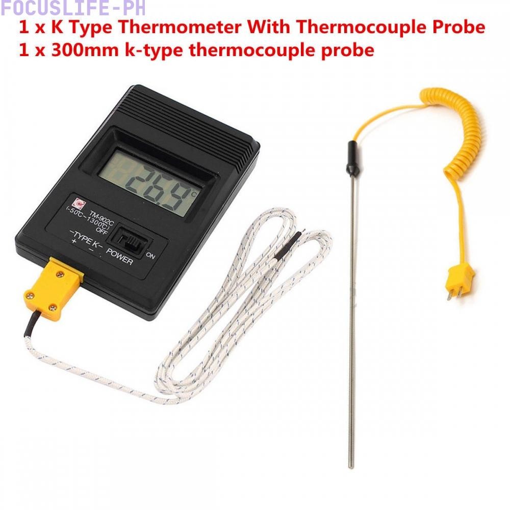 K Type Temperature Meter 300mm Fiberglass -50~2040C Thermocouple ...
