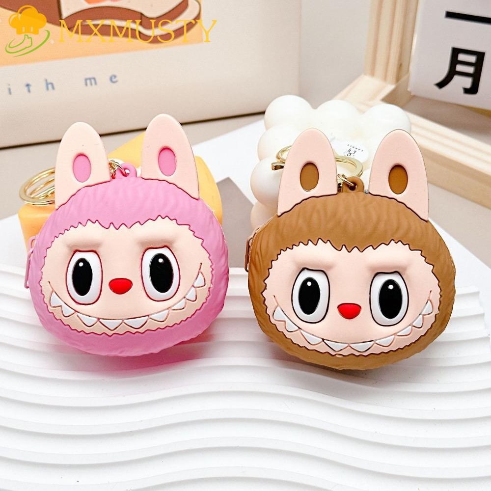 MXMUSTY Labubu Zero Wallet, Resin Anime Peripherals Labubu Key Ring ...