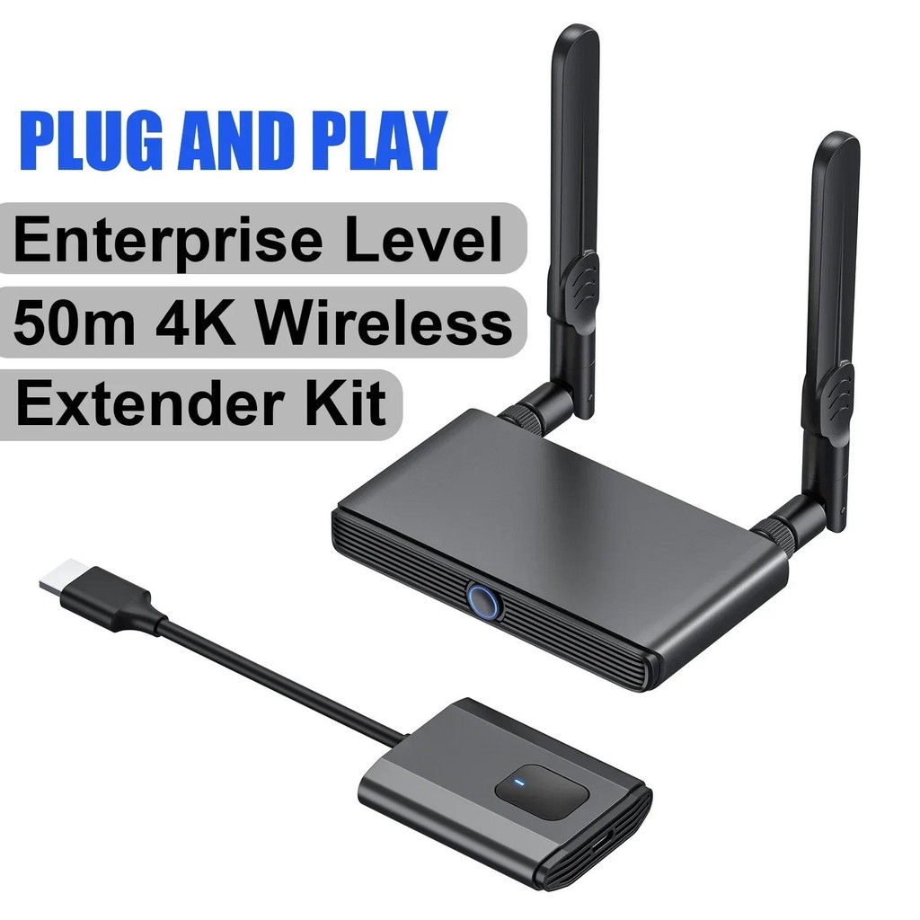 50M 4K VGA HDMI Extender Display Adapter Smart Phone Laptop PC To TV ...
