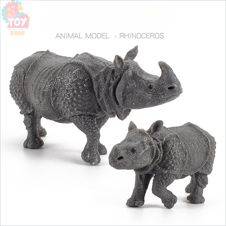 Children Toys Simulation Indian Rhino Model Solid Static Early ...