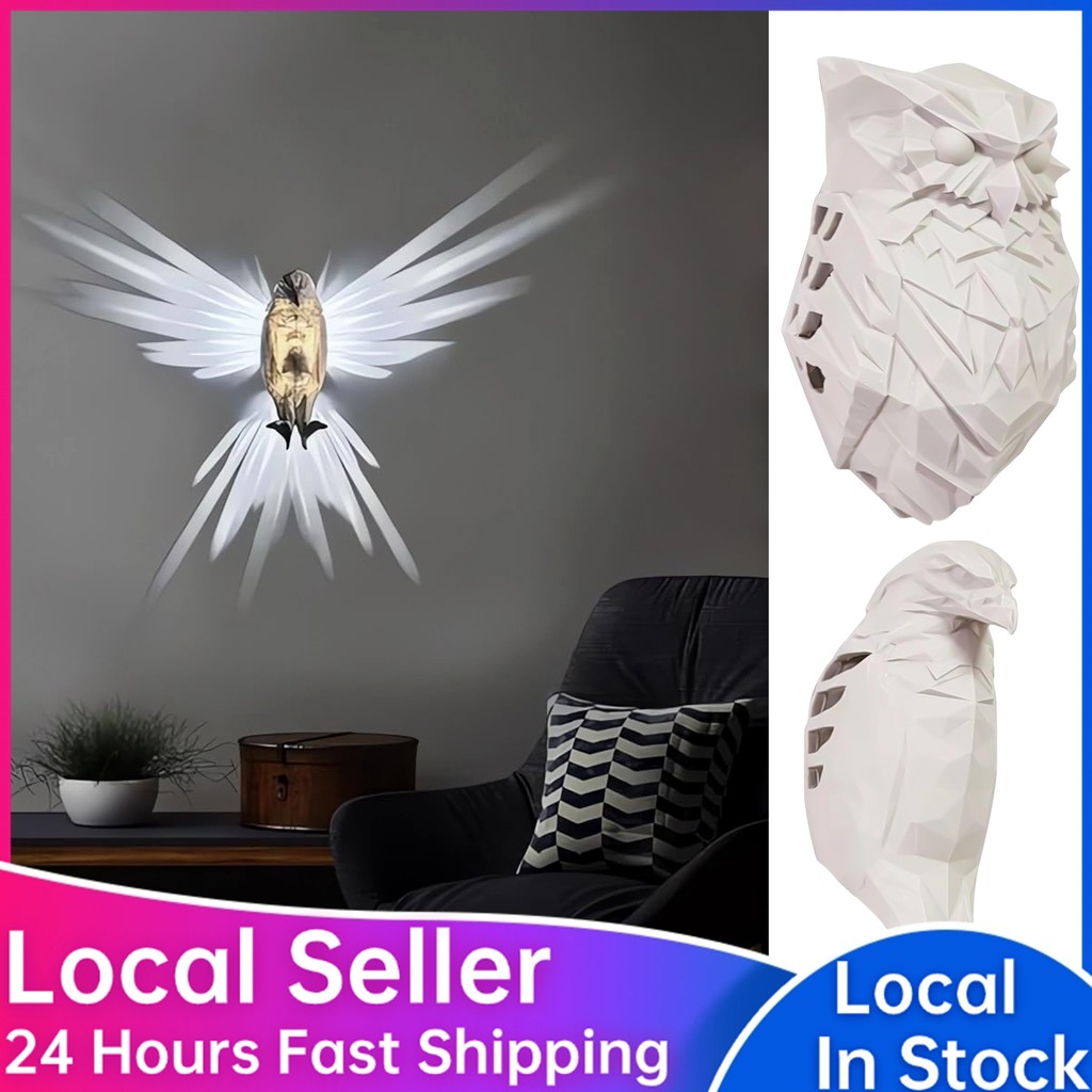 LED Wall Light Eagle Statue Wall Decor 3D Animal Sconce Decorative Wall Lamp For Home Study Room ...