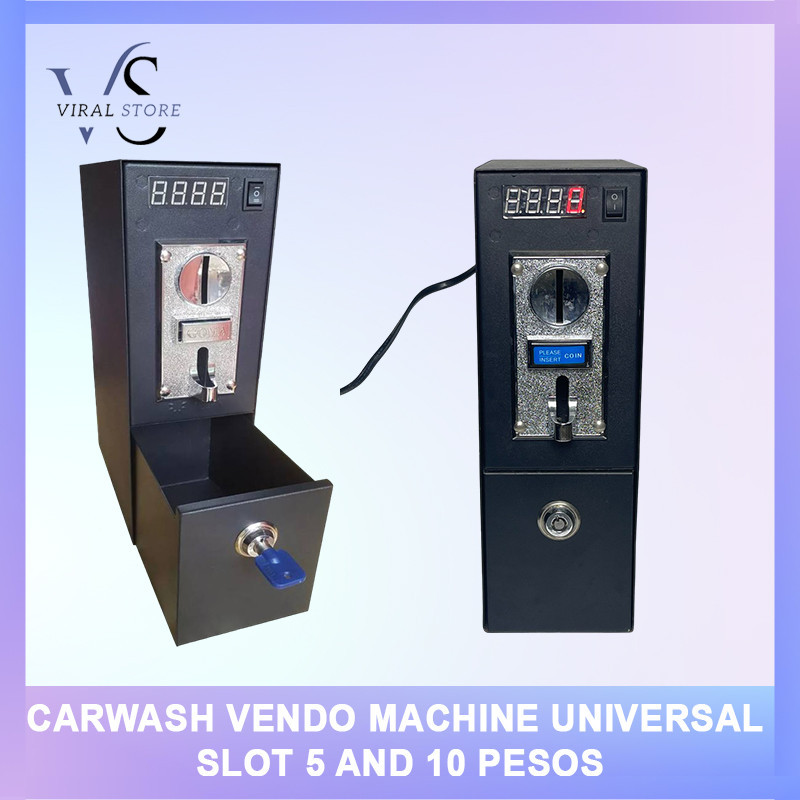 Carwash Vendo Machine Universal Slot ( 1P 5P 10P ) Refundable Coins ...