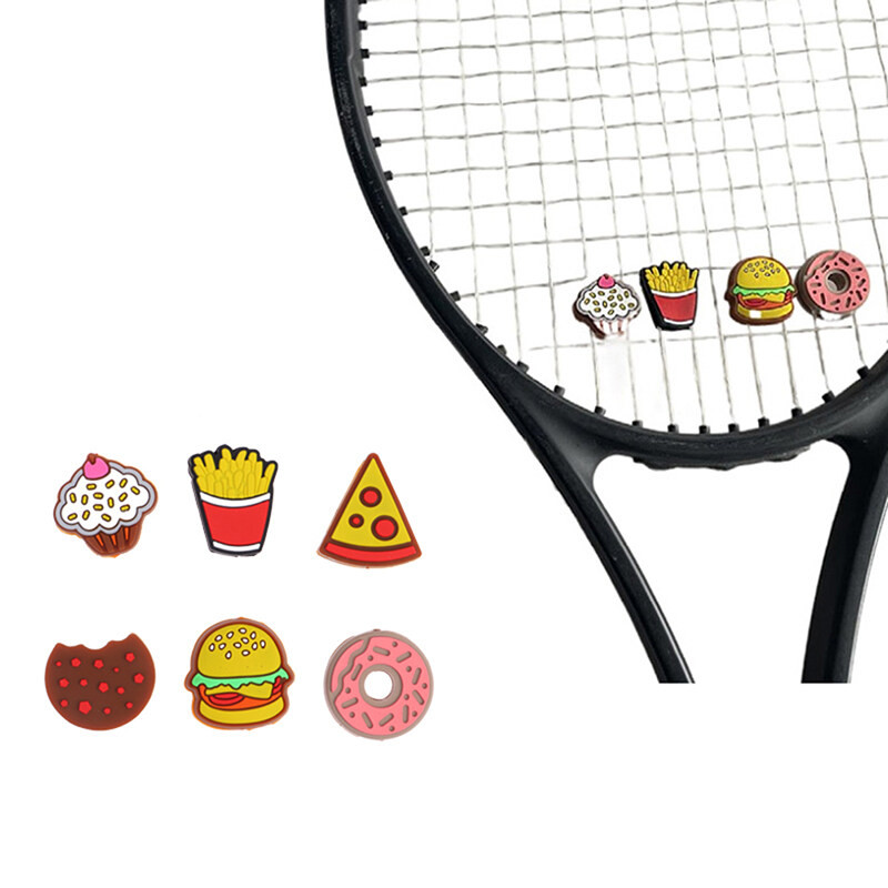 PP+Ginni 1Pc Silcone Shock Absorber Hamburger Pizza Tennis Racket ...