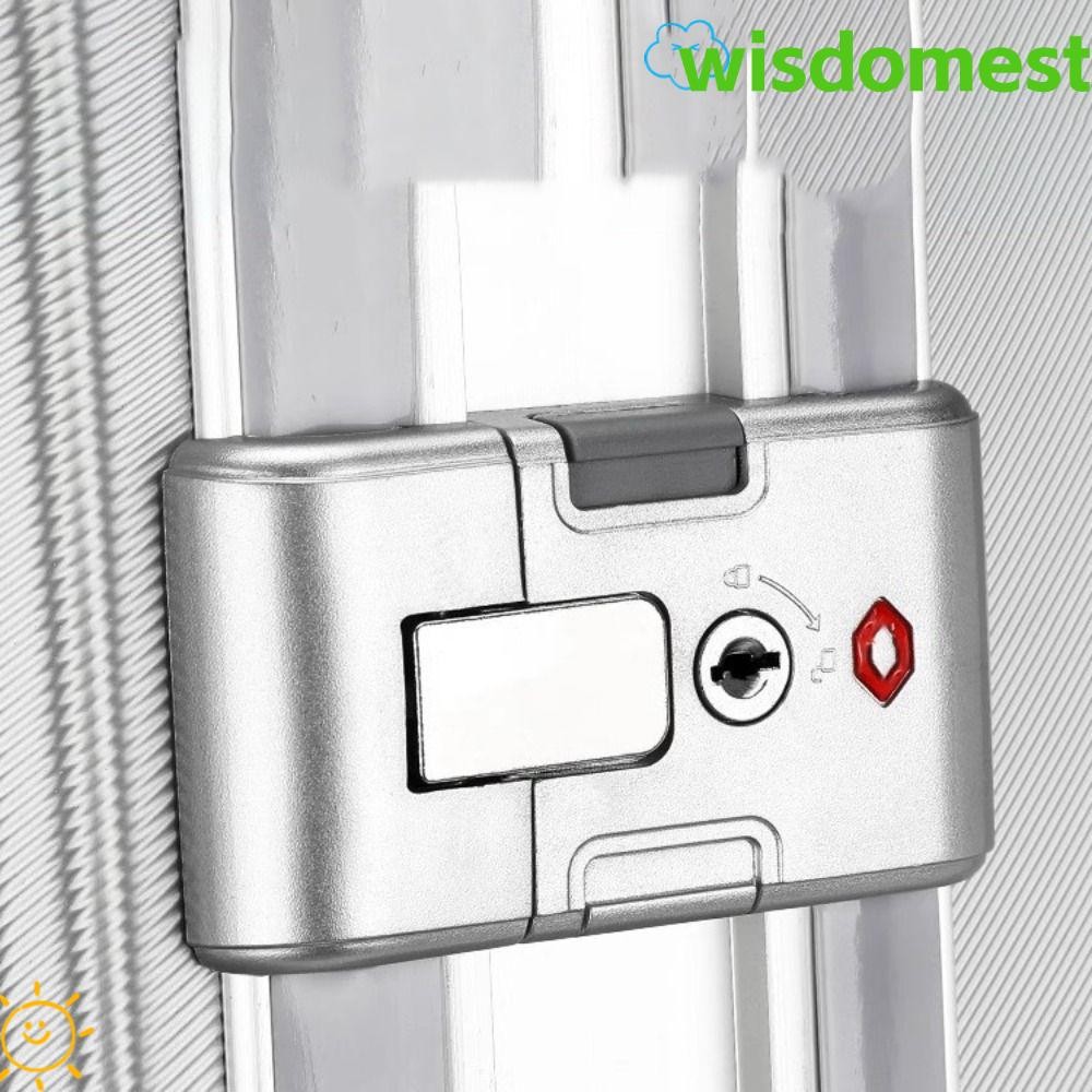 WISDOMEST Luggage Paasword Lock, Black Silver Anti Theft Suitcase Lock ...