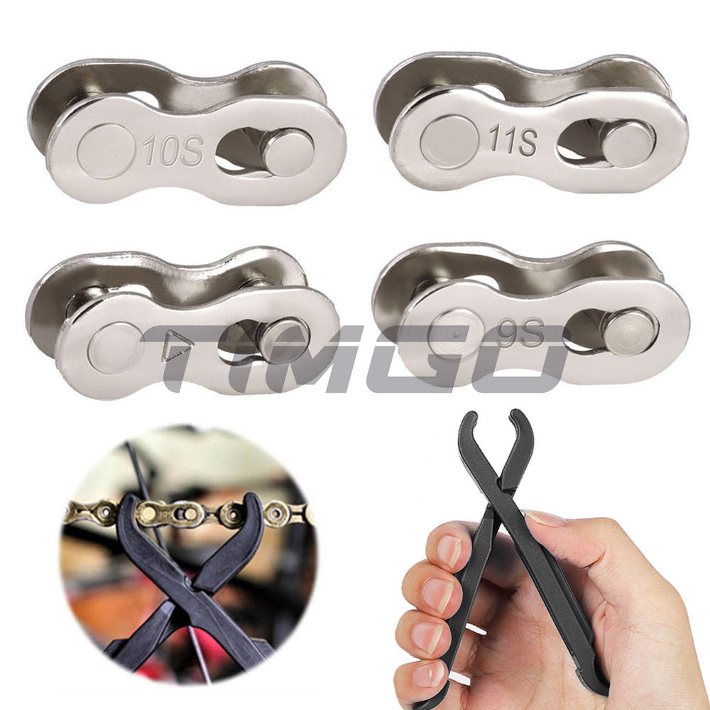 2 Pair MTB Road Bike 6/7/8/9/10/11 Speed Chain Master Missing Link ...