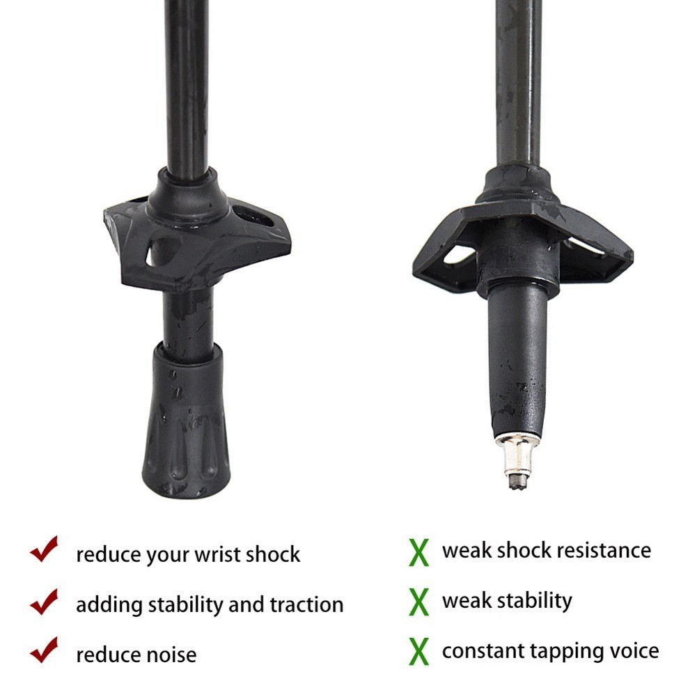 Trekking Pole Tip Set Pole Reinforced Rubber Stick Tip Trekking Cane ...