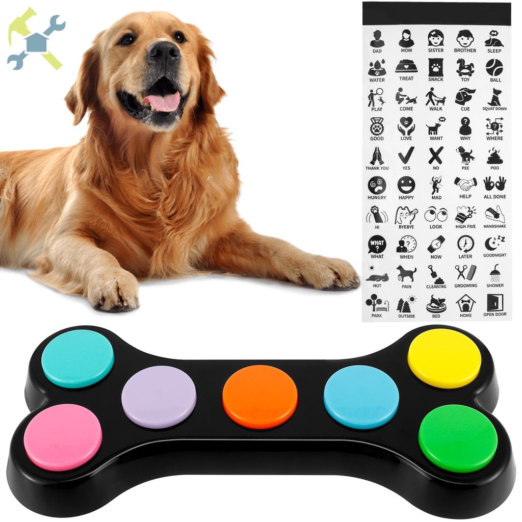 Dog Buttons for Communication Dog Talking Buttons Set Colorful Dog ...