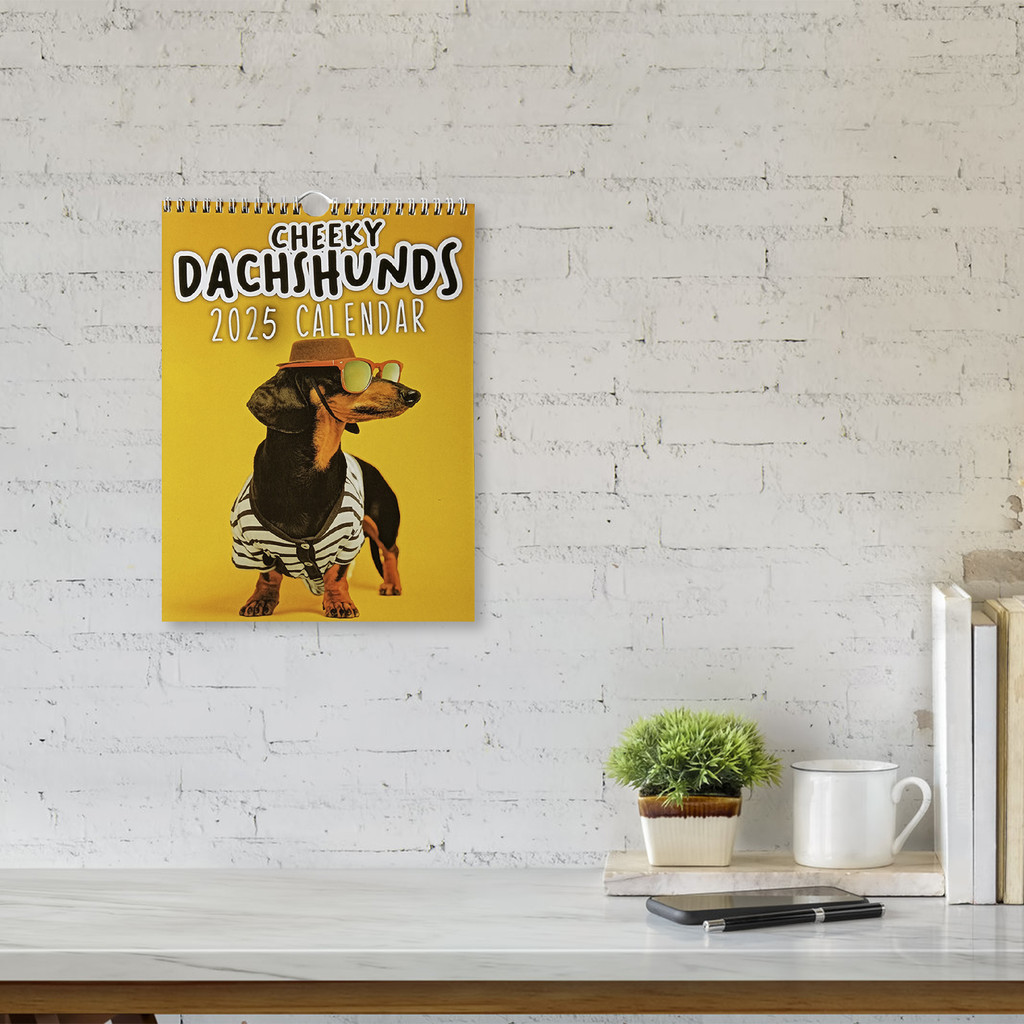 2025 Dachshund Wall Calendar Christmas Desktop Advent Calendar | Shopee ...