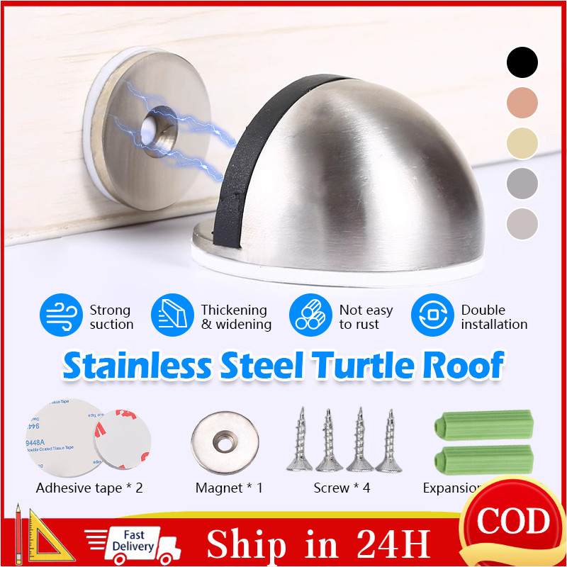 Magnetic Door Stops Stainless Steel Magnetic Nail-free Door Stopper ...