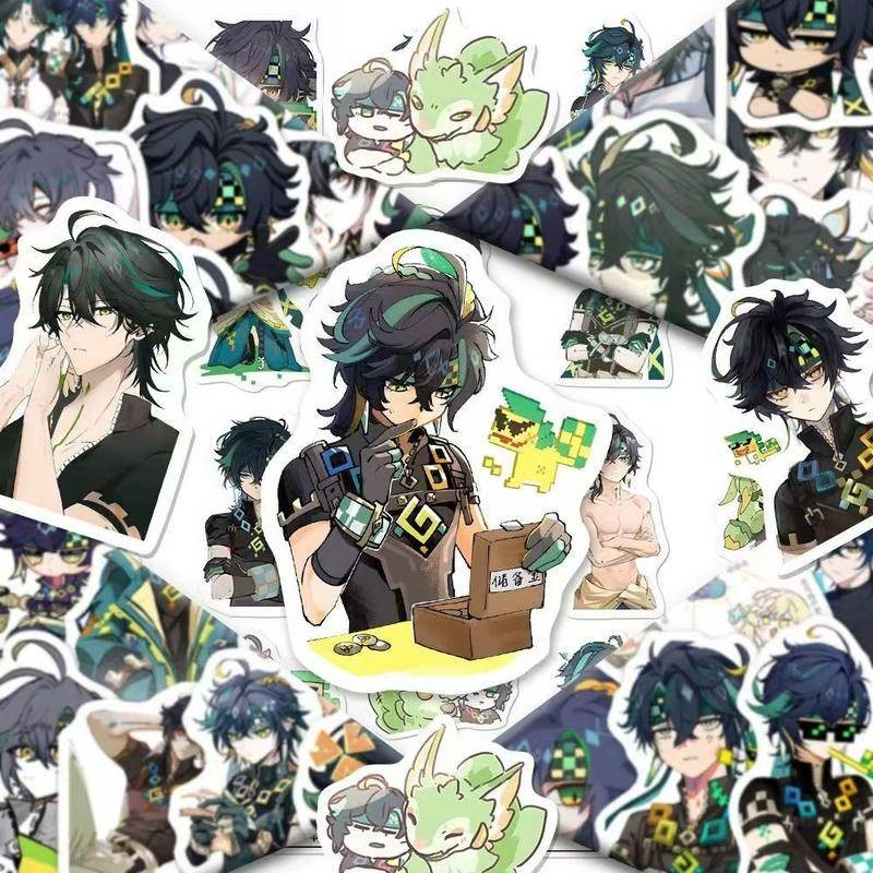 66Pcs/Pack Anime Game Genshin Impact Stickers Kinich Turnfire Hunt DIY ...