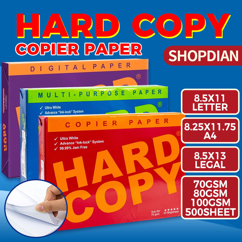 Bond Paper Short / A4 / Long 70gsm & 80gsm & 100gsm High Quality Hard ...