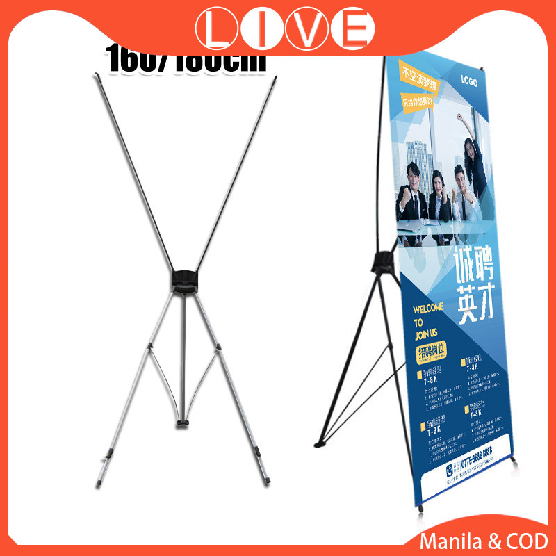 【Live】 60x160 80x180cm,X Banner Stand,Tarpaulin Standee Tarp Stand For ...