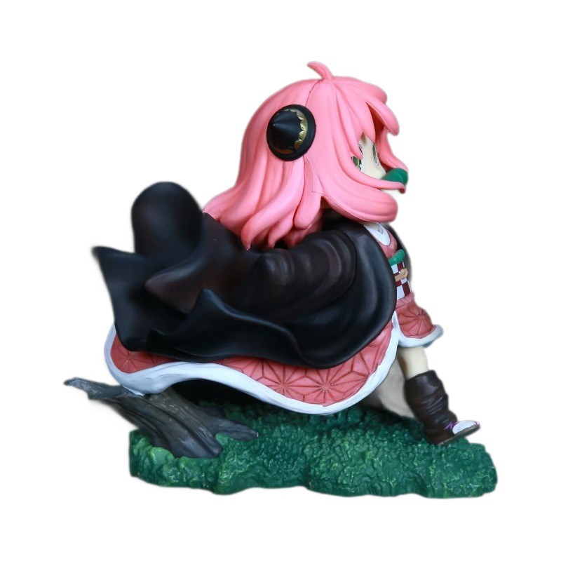 Spy x Family Anya Forger Cosplaying Nezuko Running Pose Chibi Figure ...