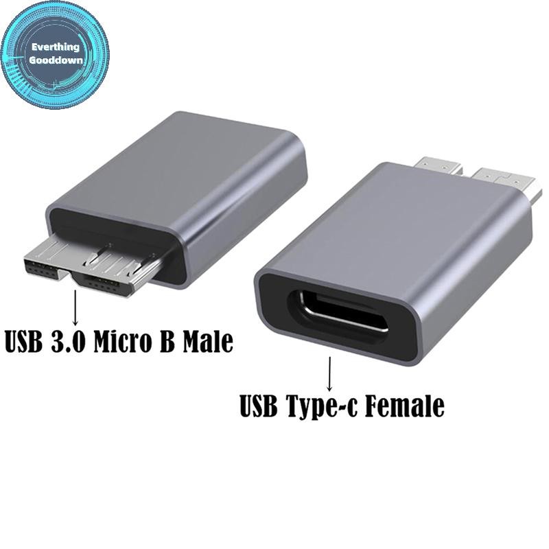 EVERTHING Usb Adapter Type C Female To Usb 3.0 Micro B Male Connector ...
