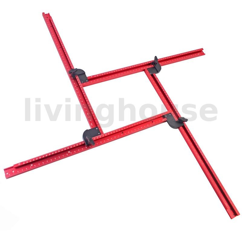 Adjustable Aluminum Router Jig Frame 53cm Square Router Template Guide ...