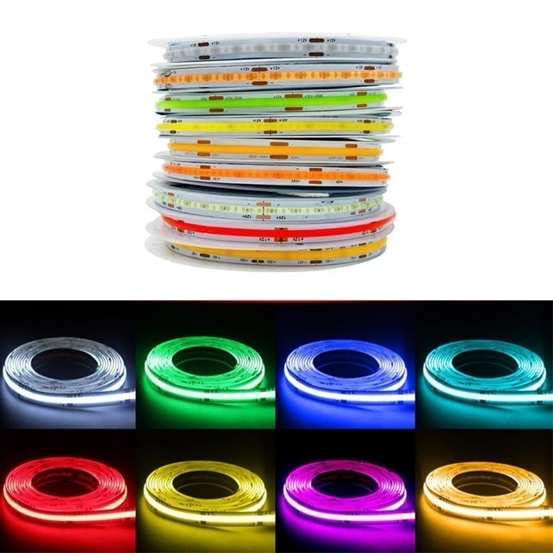 24V Flexible COB LED Lights DC LEDs High Density FOB LED Tape Light Bar ...