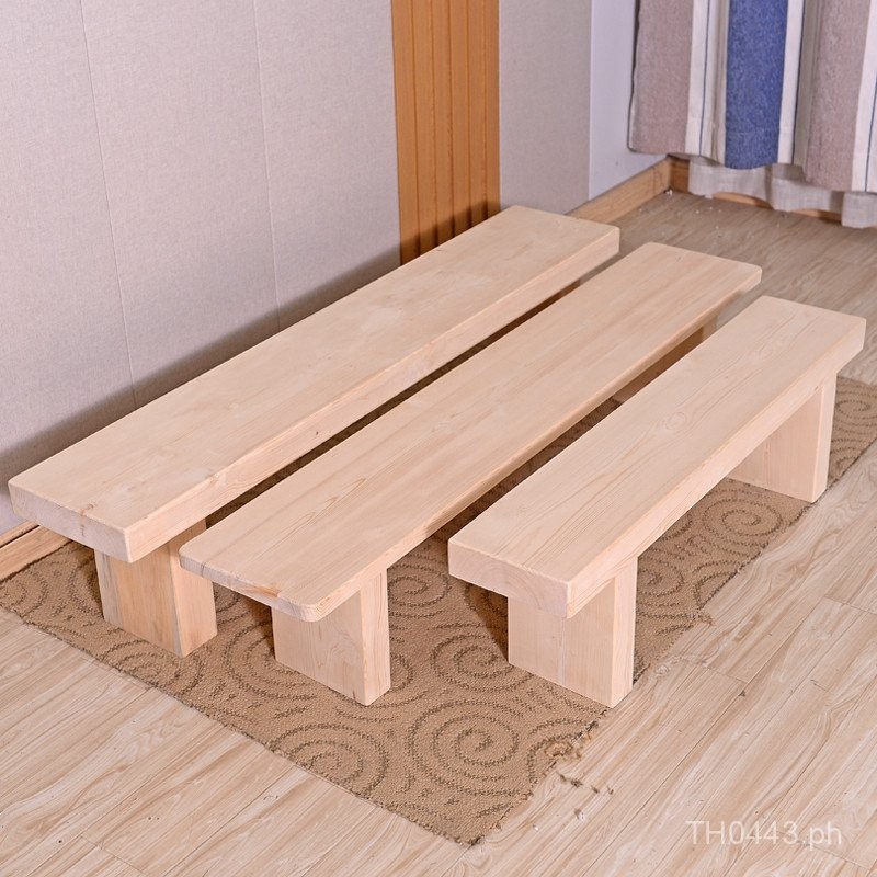 Solid wood chair#Household Long Bench Long Strip Bench Natural Wood ...