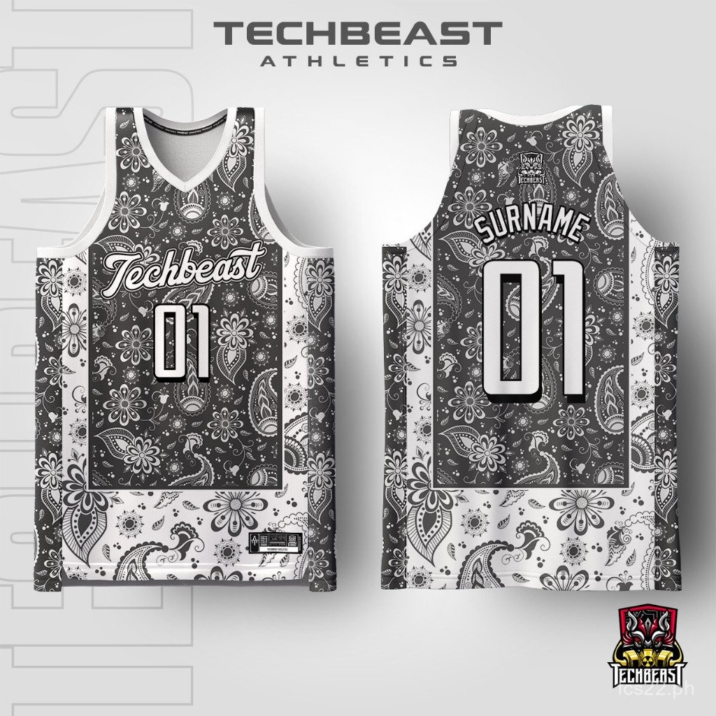 Street Bandana Full Sublimation Basketball Jersey Techbeast ( CUSTOM NAME + NUMBER ) | Shopee ...