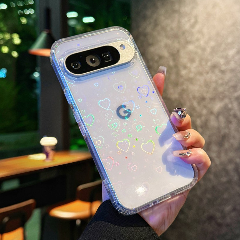 Acrylic Hard Phone Case Colorful Glitter Flash Lover for Google Pixel 9 ...