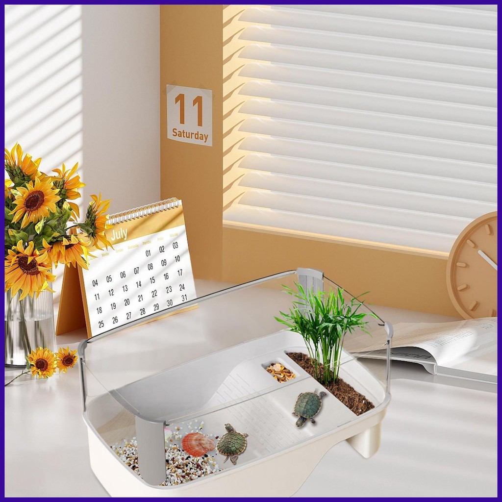 Turtle Tank Kit Turtle Tank Kit UV Absorption Basking Climbing Shallow ...