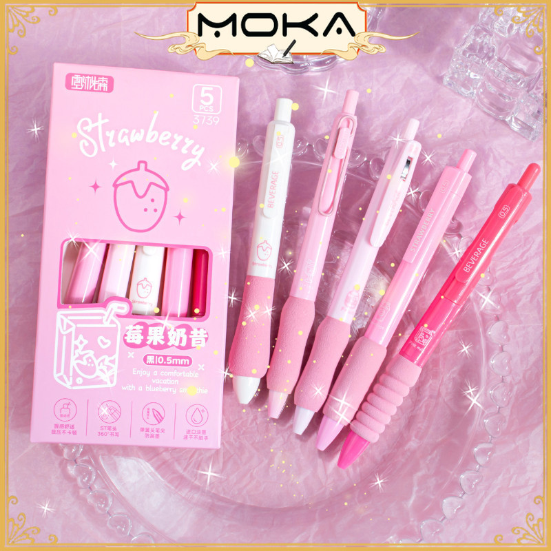 Moka Mechanical Gel Pens 1 Set 5 Pcs Cute / Mechanical Pens 0.5Mm With ...
