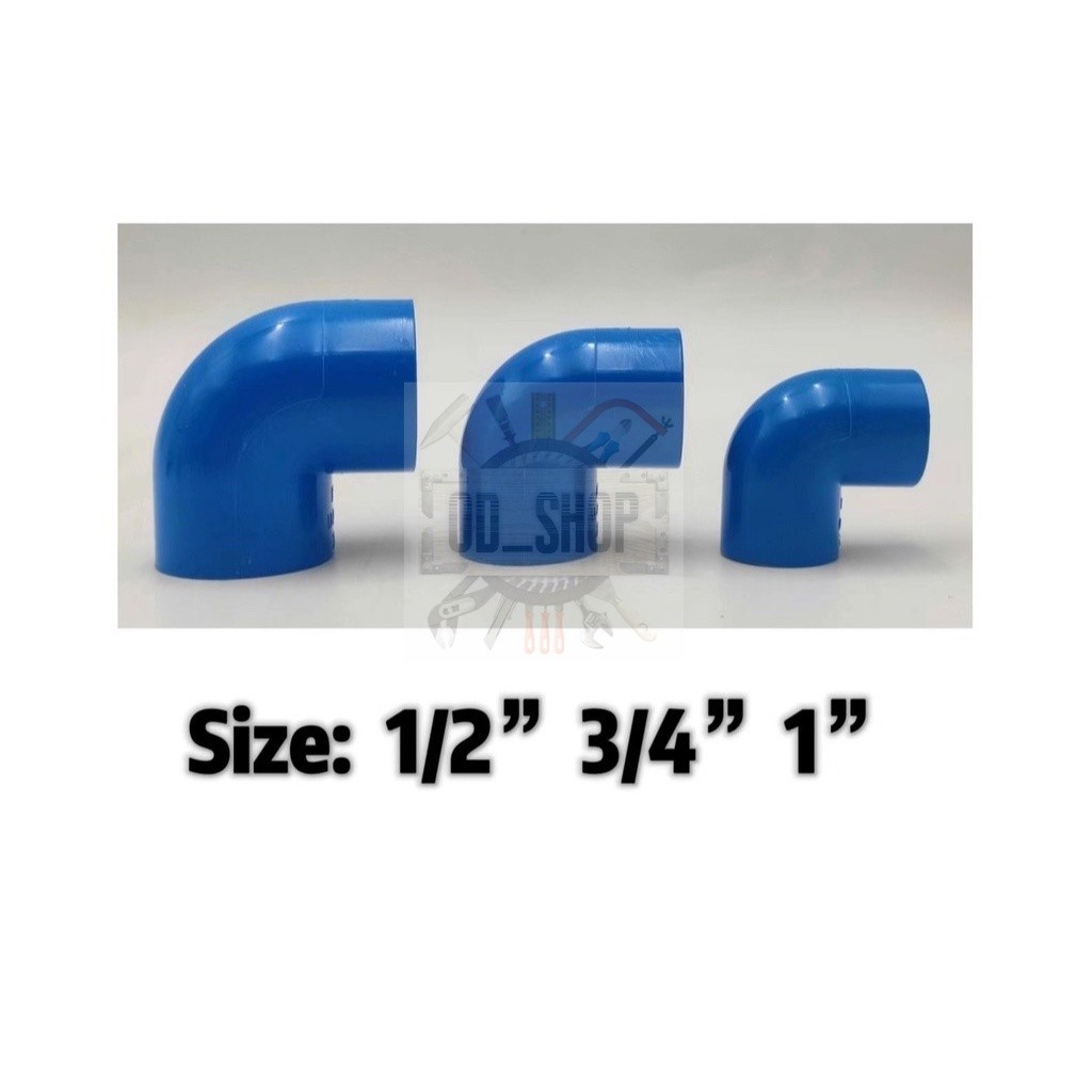 (PER PACK) PVC Blue Fittings 1/2" 3/4" 1" (Elbow, Tee, Coupling, Male ...