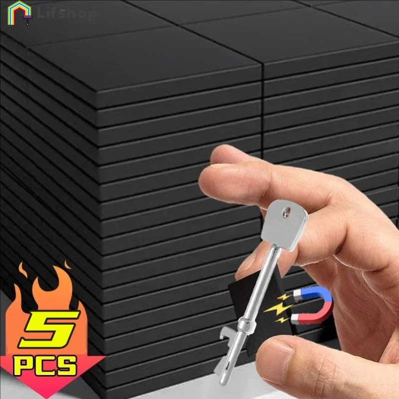 Multipurpose Soft Flexible Sticky Magnet Sheets - 5Pcs Square Self ...
