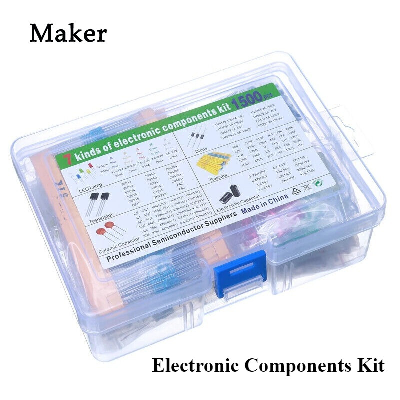 Electronic Components Kit Package 1490pcs Include Resistor Capacitor ...