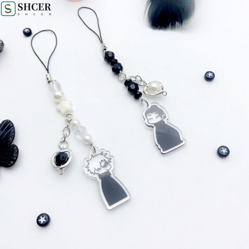 SHCER Anime Jujutsu Keychain, Acrylic Geto Suguru Satoru Gojo Jujutsu ...