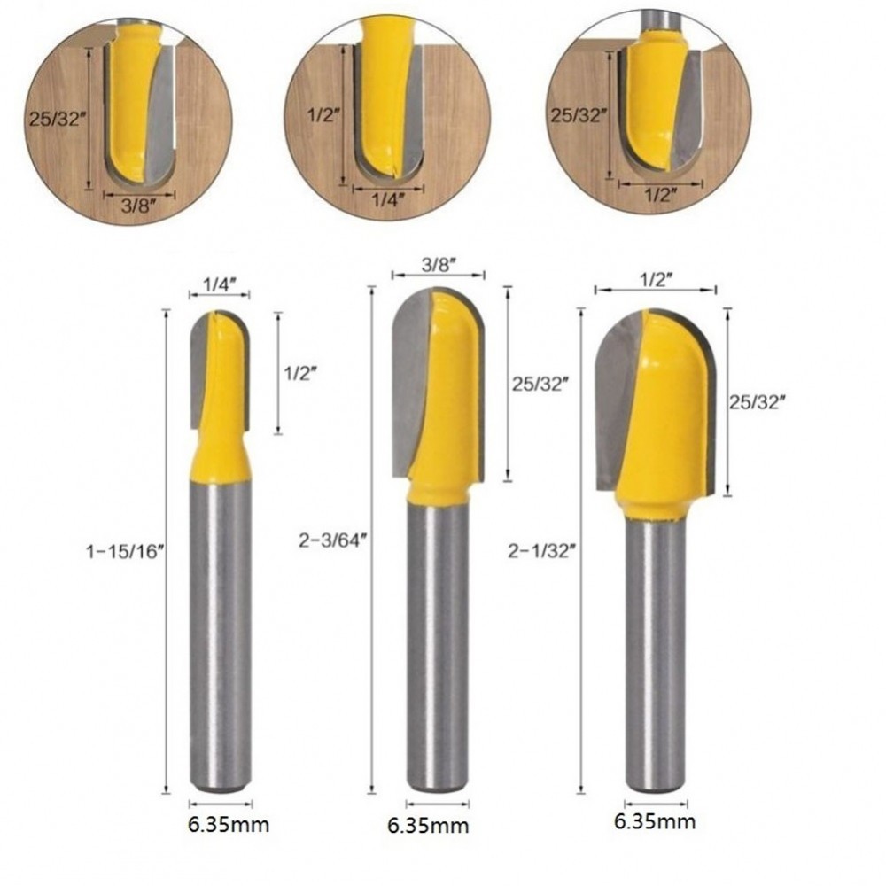 Professional Grade Long Blade Wood Router Bit with Hook & Shear Angles ...