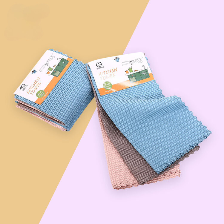 3pcs Towel Rag Multipurpose Cleaning Table Quick Dry Washing Dishes ...