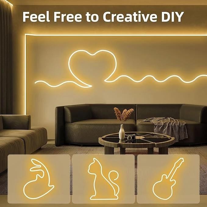 Xmas Decoration DIY 220V LED Neon Light Strip Flexible Light Strip ...