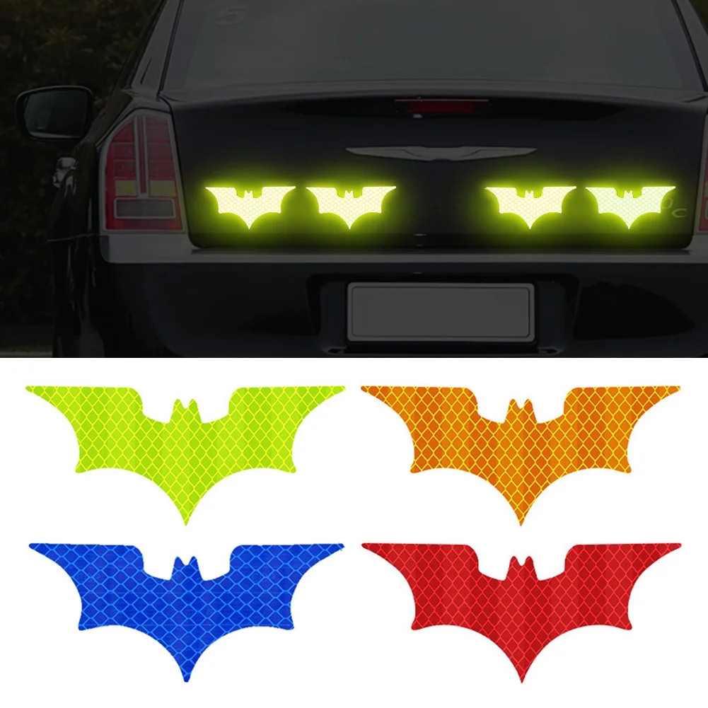 3Pcs/ Set Bat Car Reflective Sticker Electric Vehicle Warning Stickers ...