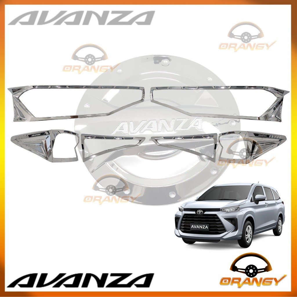 Toyota Avanza 2022 to 2025 Headlight and Taillight Cover Chrome 2023 ...