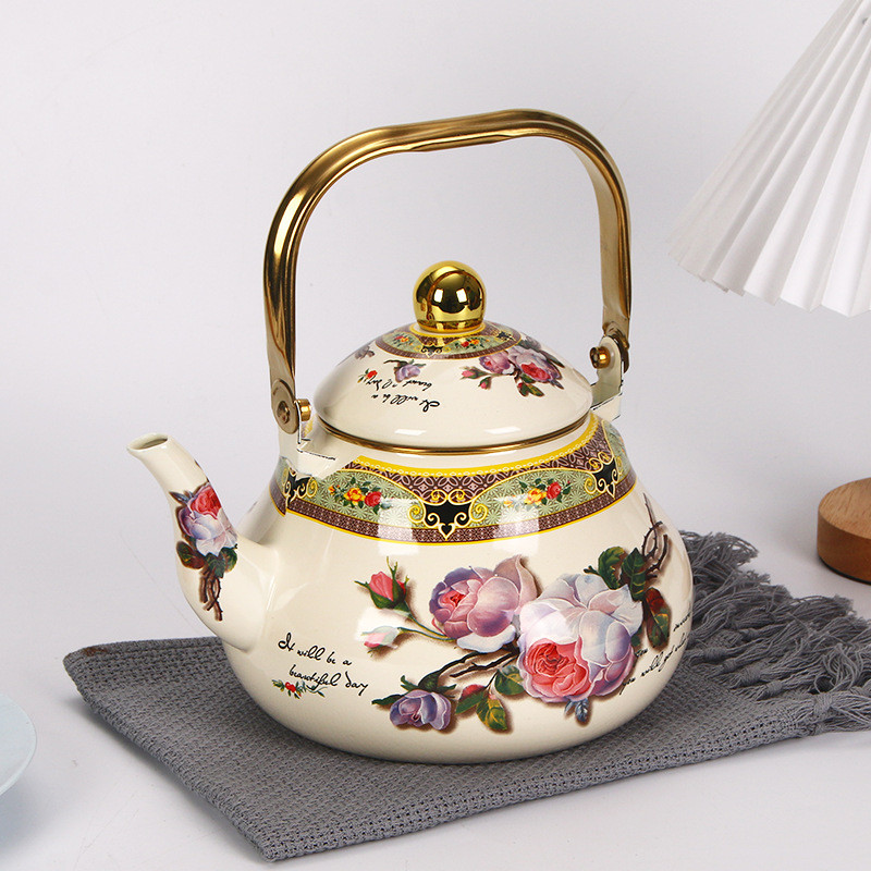 Export Kettle Enamel Kettle Enamel Kettle Golden Handle Pear-Shaped ...