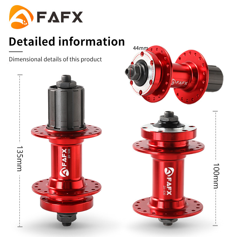 FAFX MTB Bike 32/36 Holes Sealing Bearing Hubs Compatible 7/8/9/10/11 ...