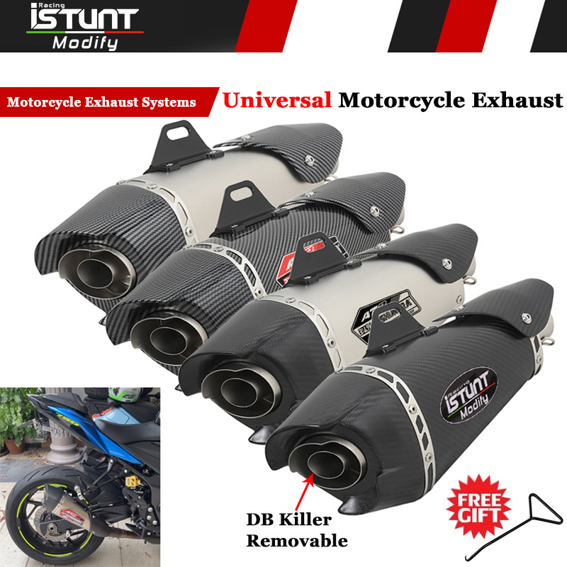 Universal 51mm Motorcycle Exhaust Pipe Muffler Yoshimura AT2 Silencer ...