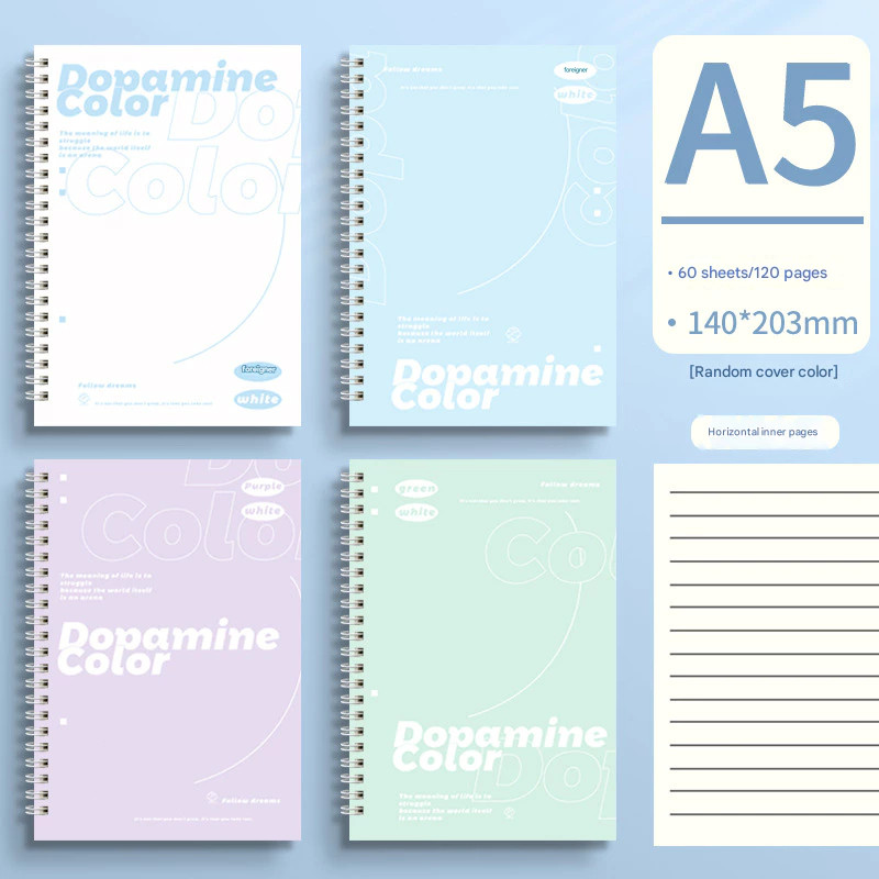 4PCS A5 Colored Notebook Notebook Stationery Supplies Notebook Cartoon ...